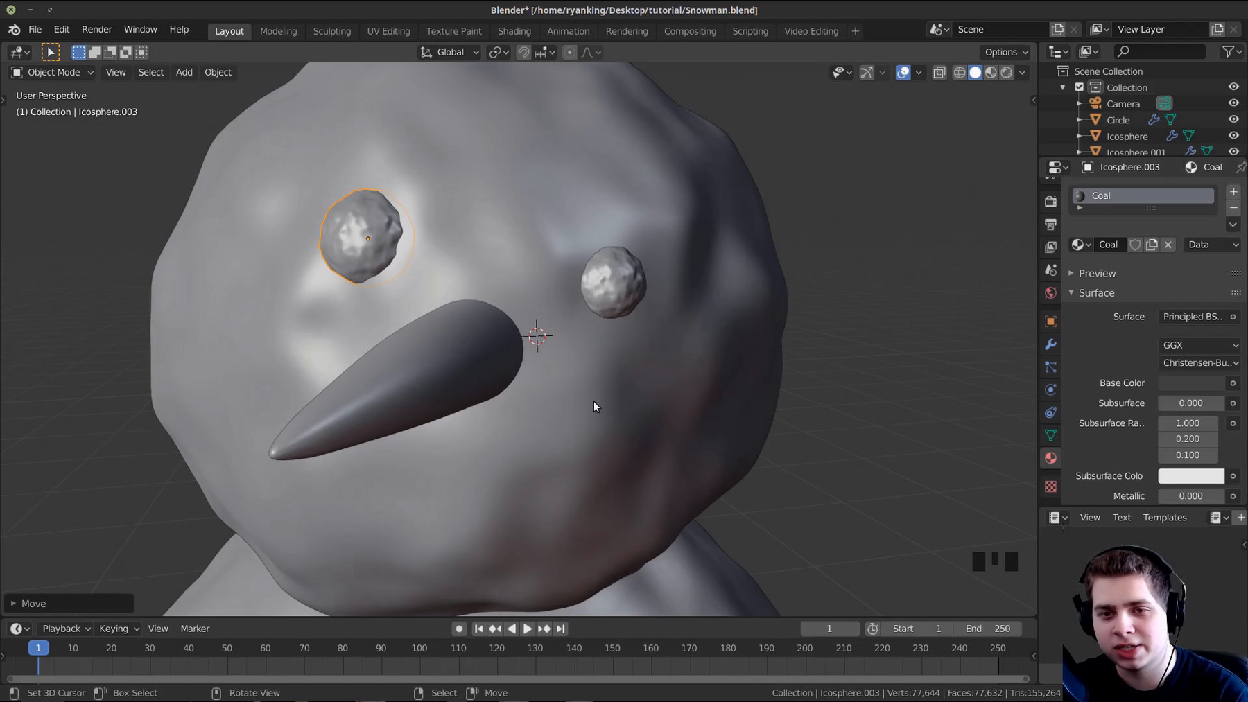 ArtStation - Winter Snowman Scene (Blender Tutorial) | Tutorials