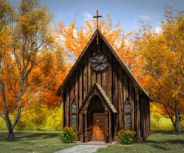 ArtStation - Little Brown Country Church | Resources