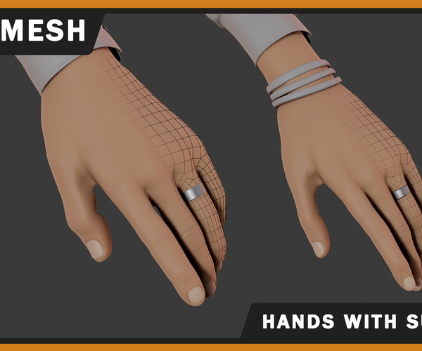 ArtStation - Stylized Male & Female Hands Basemeshes | Resources