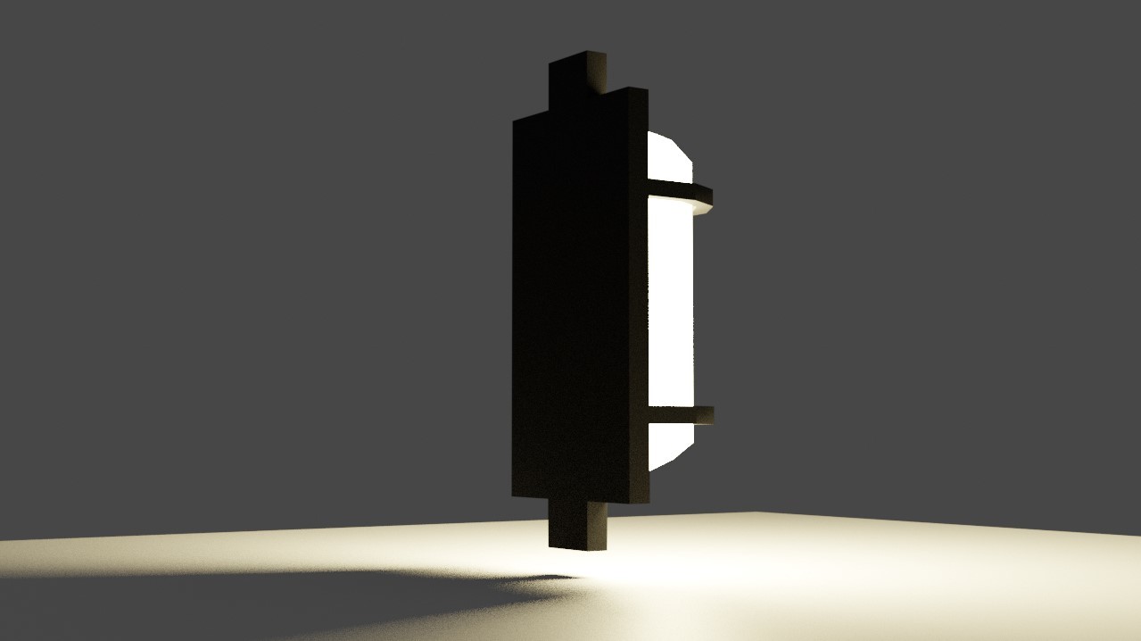 ArtStation - Wall Light - Tunnel - Lamp - Luz de Parede Low-poly 3D ...