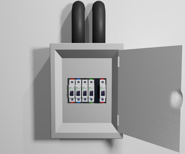 ArtStation - Circuit Breaker Box - Fuse - Electricity - Caixa de ...