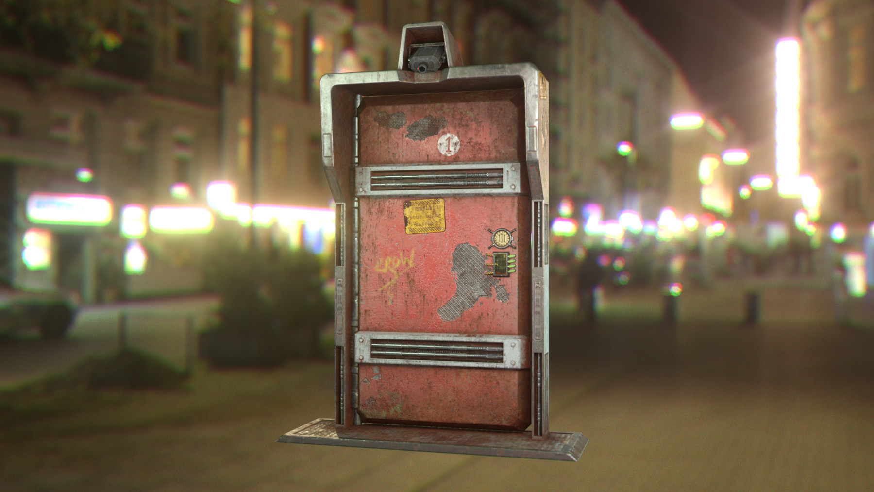 ArtStation - Cyberpunk sci-fi security door | Game Assets