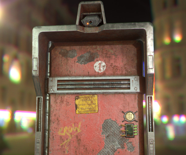 ArtStation - Cyberpunk sci-fi security door | Game Assets