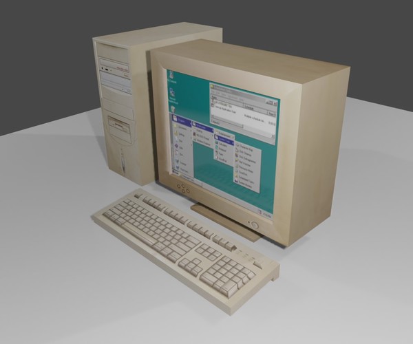 ArtStation - Old Computer - Computador Velho Low-poly 3D model | Game ...