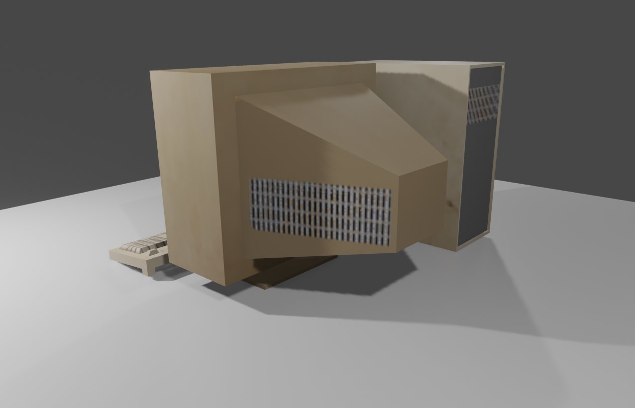 ArtStation - Old Computer - Computador Velho Low-poly 3D model | Game ...