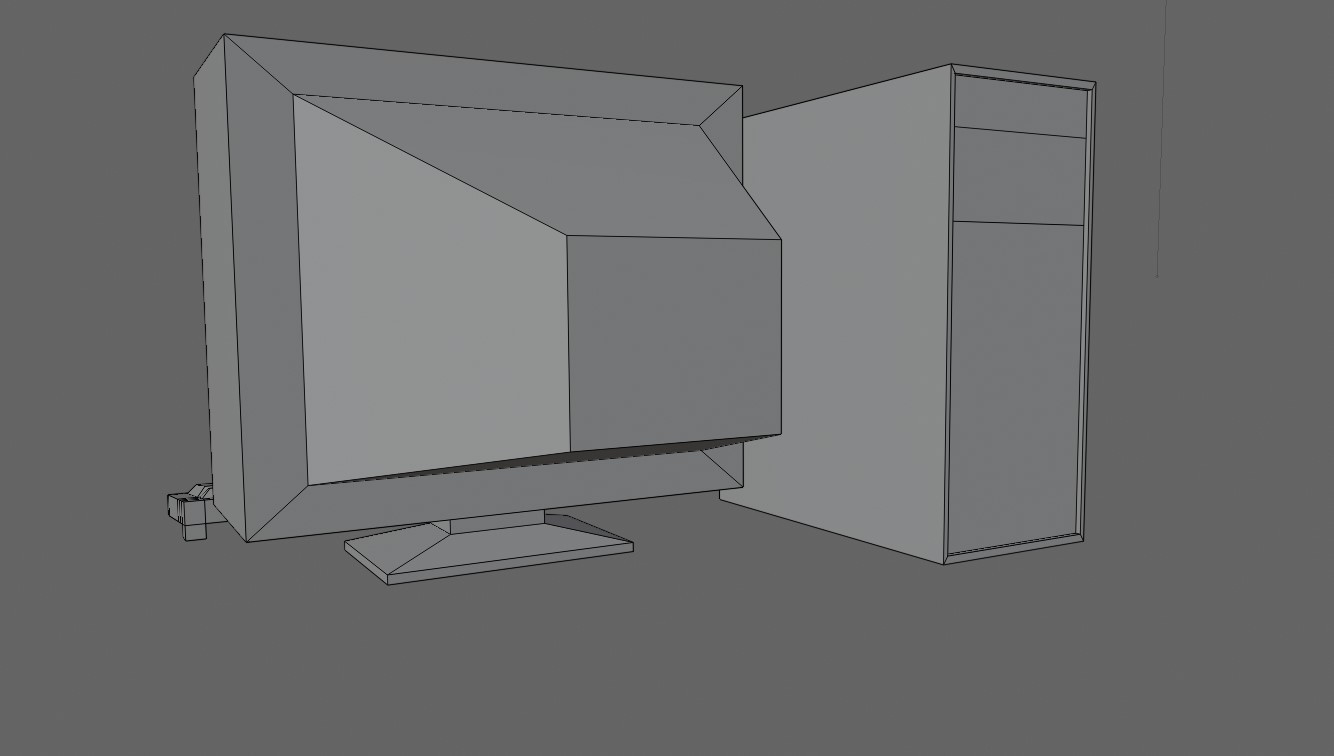 ArtStation - Old Computer - Computador Velho Low-poly 3D model | Game ...