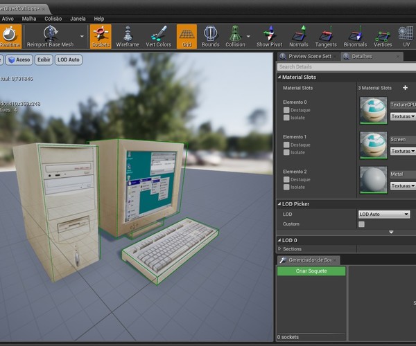 ArtStation - Old Computer - Computador Velho Low-poly 3D model | Game ...