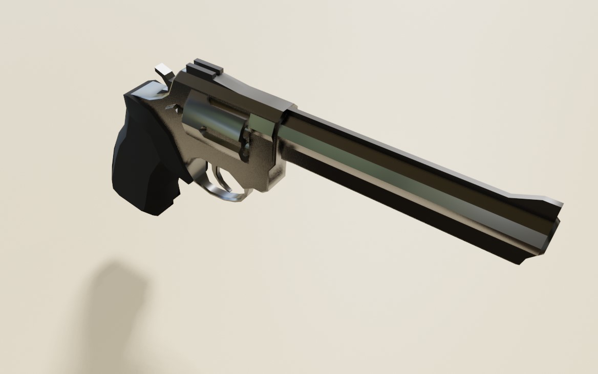 ArtStation - Black Revolver 44 - Magnum - Gun - Weapon - Arma Low-poly ...