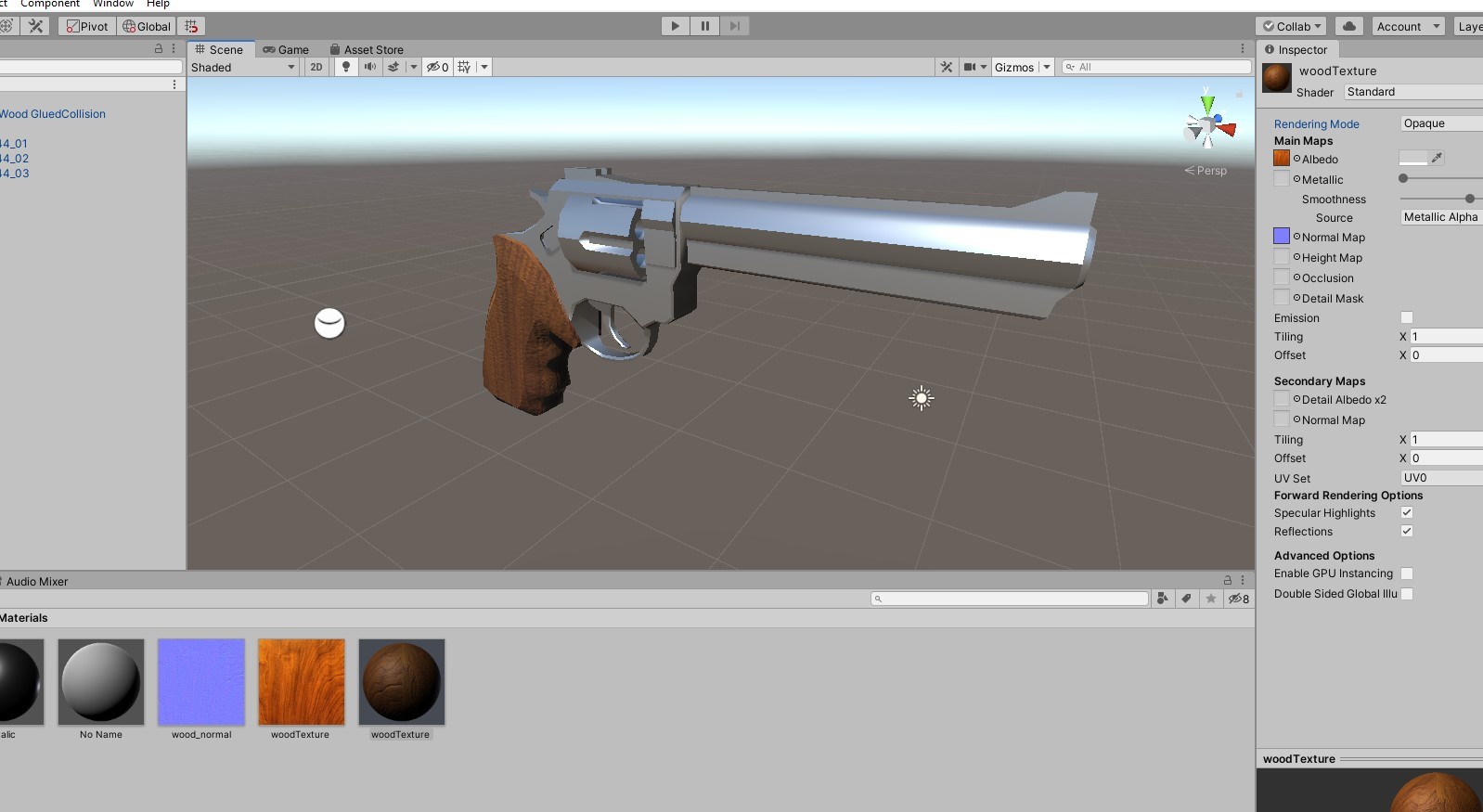 ArtStation - Chrome Revolver 44 - Wood Magnum Gun - Arma Low-poly 3D ...