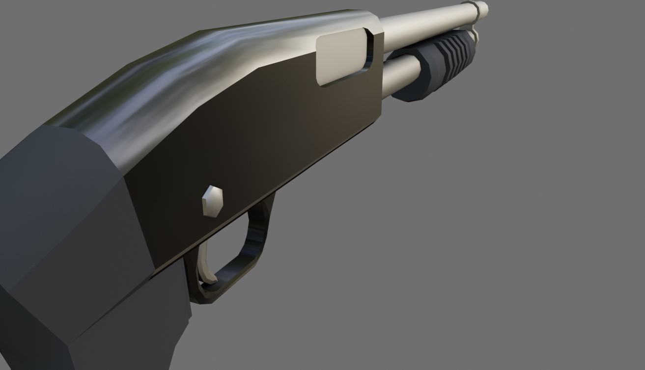 ArtStation - Shotgun 12 - Gun Weapon - Escopeta Low-poly 3D model ...