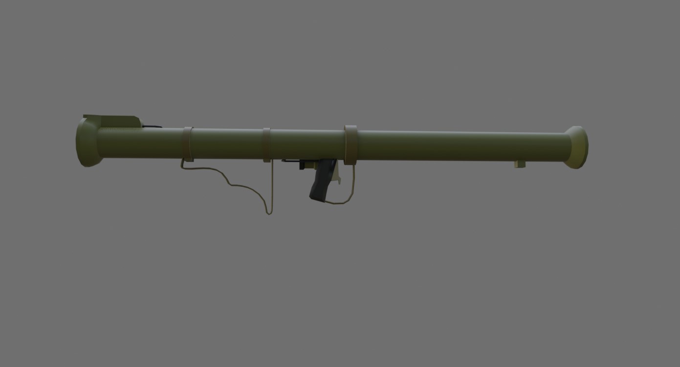 ArtStation - Bazooka M20 - RPG - Rocket launcher Low-poly 3D model ...