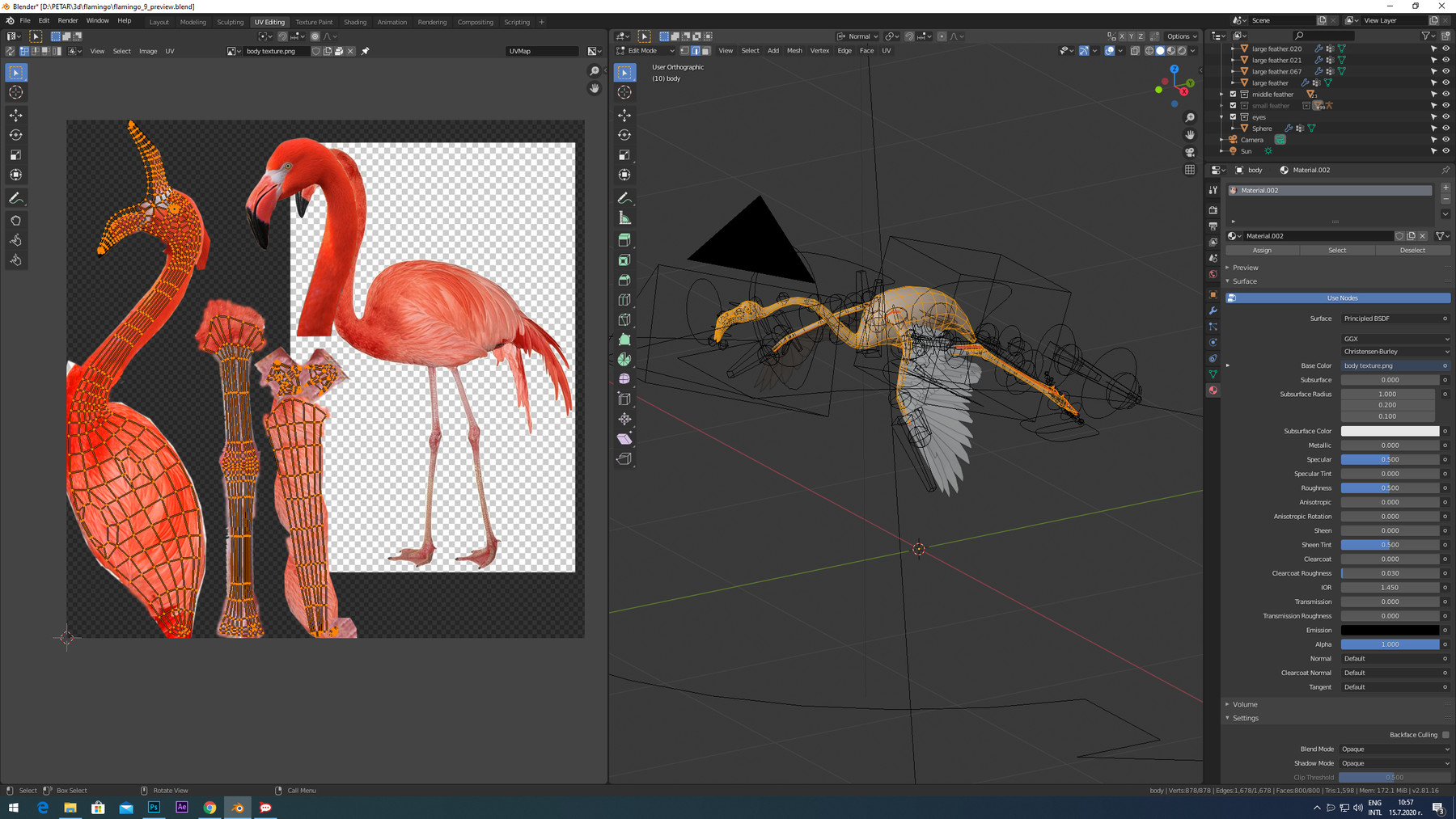 ArtStation - Flamingo flying | Game Assets