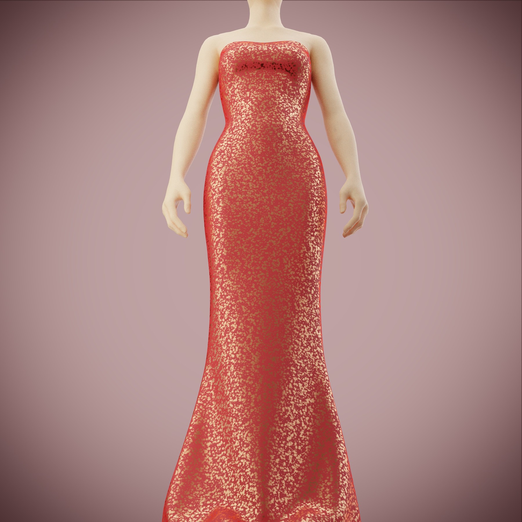 ArtStation - Elegant sequin silk dress 3d model | Resources