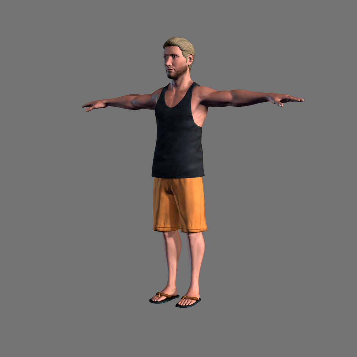 ArtStation - Animated Man -Rigged 3d game character Low-poly 3D model ...