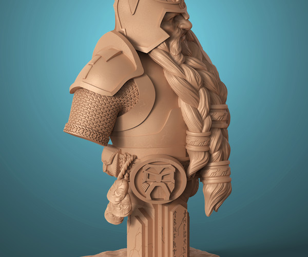ArtStation - Dwarf bust for 3D printing | Resources