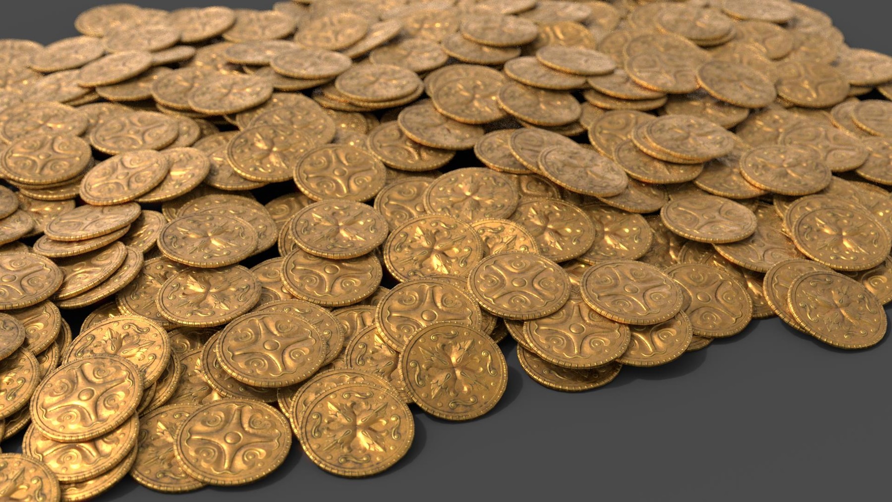 ArtStation - Pirate Gold Coin and Stack - Variant C | Game Assets