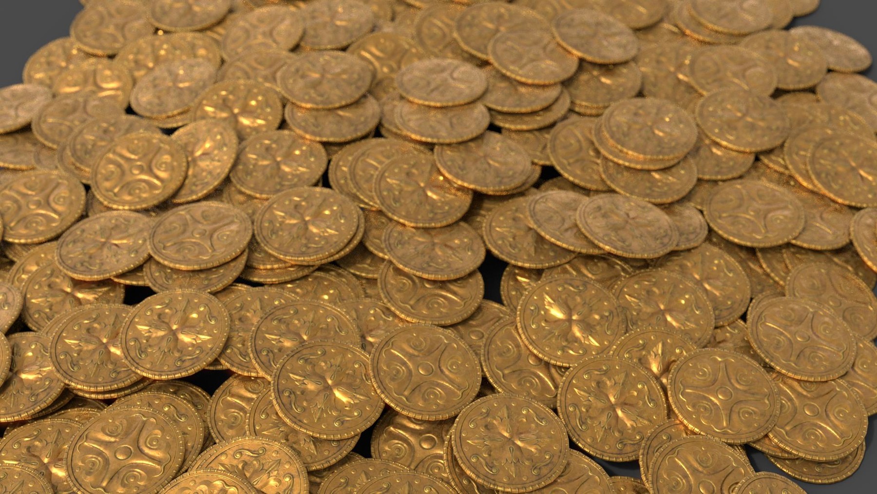 ArtStation - Pirate Gold Coin and Stack - Variant C | Game Assets