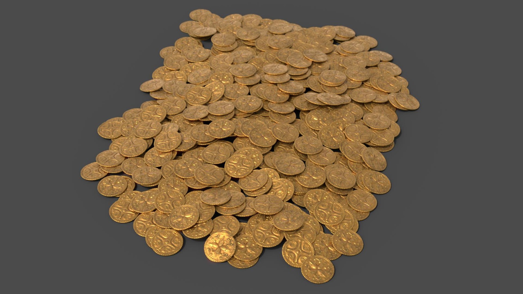 ArtStation - Pirate Gold Coin and Stack - Variant C | Game Assets