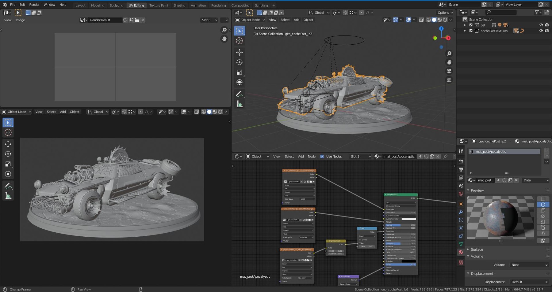 ArtStation - Post Apocalyptic Vehicle Ready to Texture | Resources