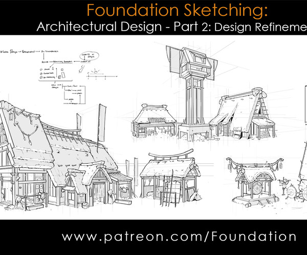 ArtStation - Foundation Art Group: Foundation Sketching - Architectural ...