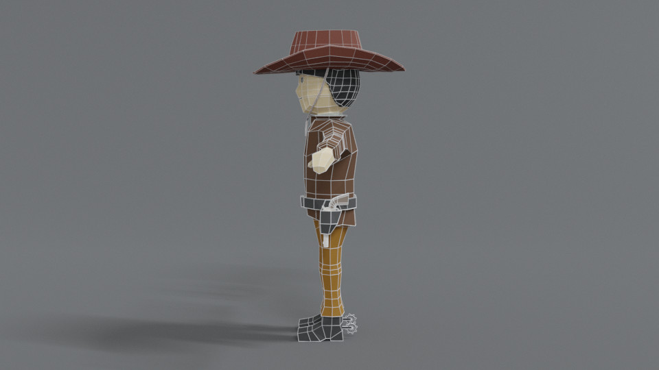 ArtStation - Low Poly Cartoon Cowboy | Game Assets