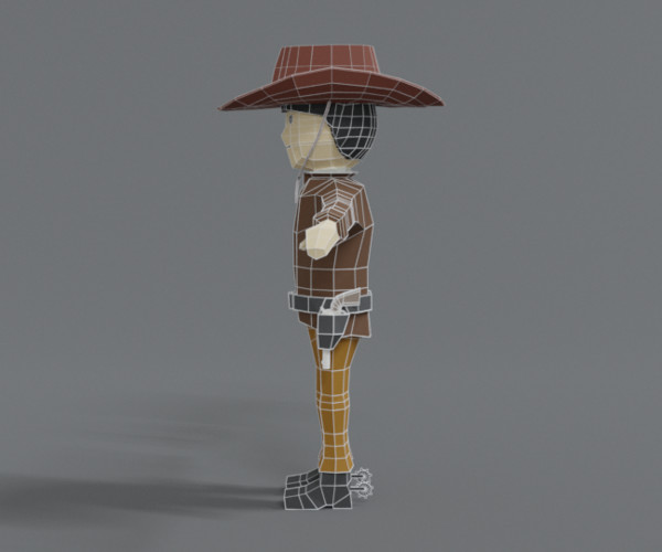 ArtStation - Low Poly Cartoon Cowboy | Game Assets