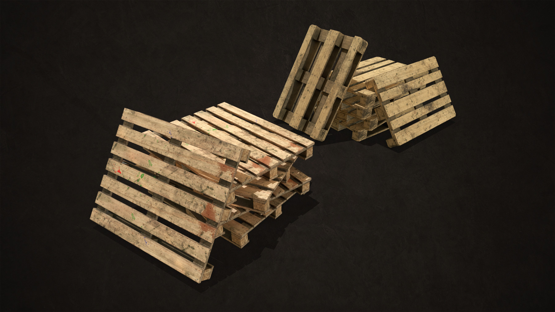 ArtStation - Wooden Pallets - Low Poly | Game Assets