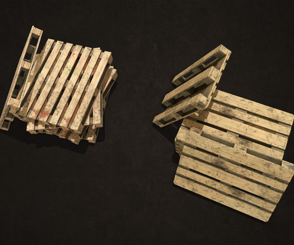 ArtStation - Wooden Pallets - Low Poly | Game Assets