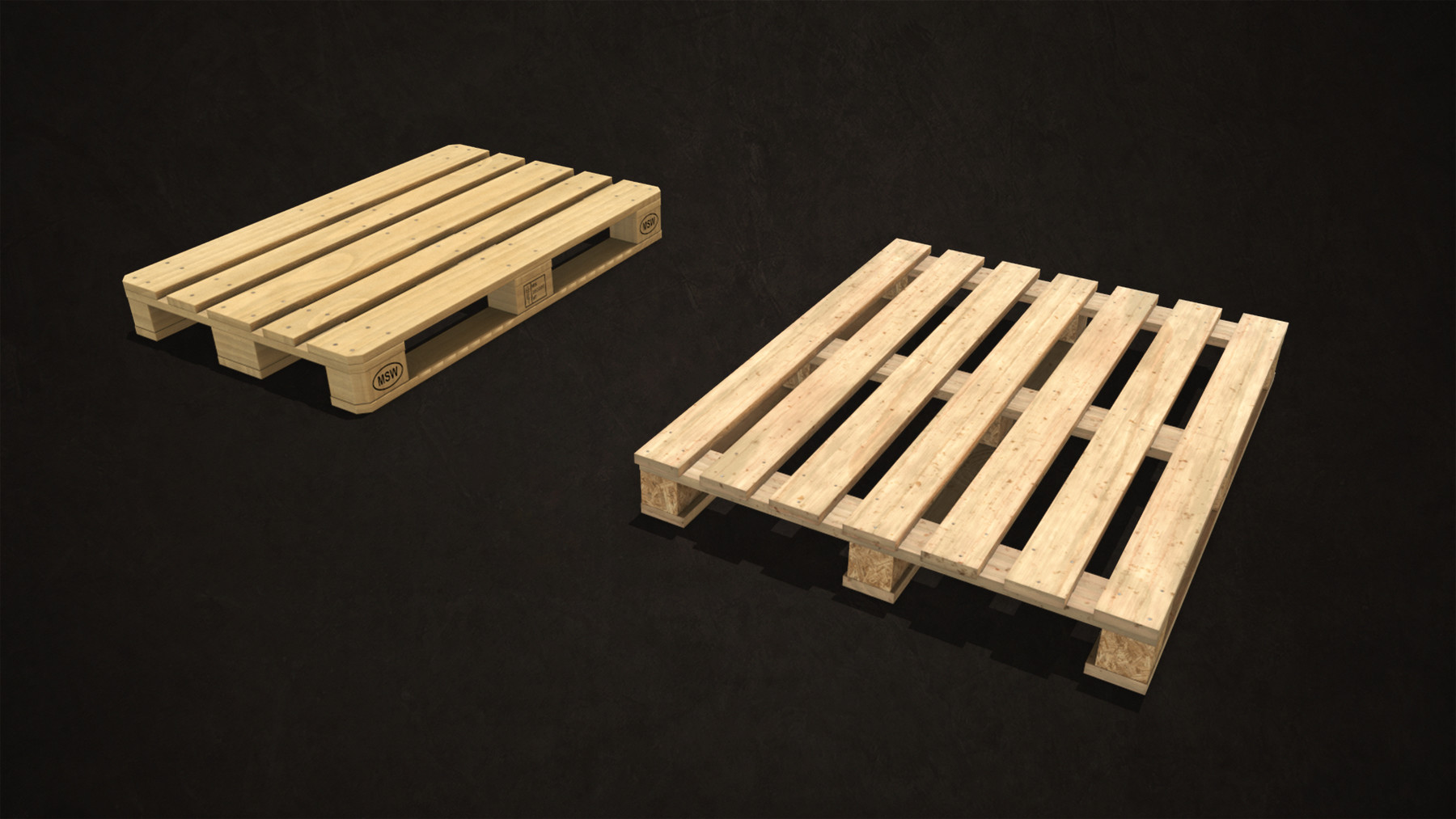 ArtStation - Wooden Pallets - Low Poly | Game Assets
