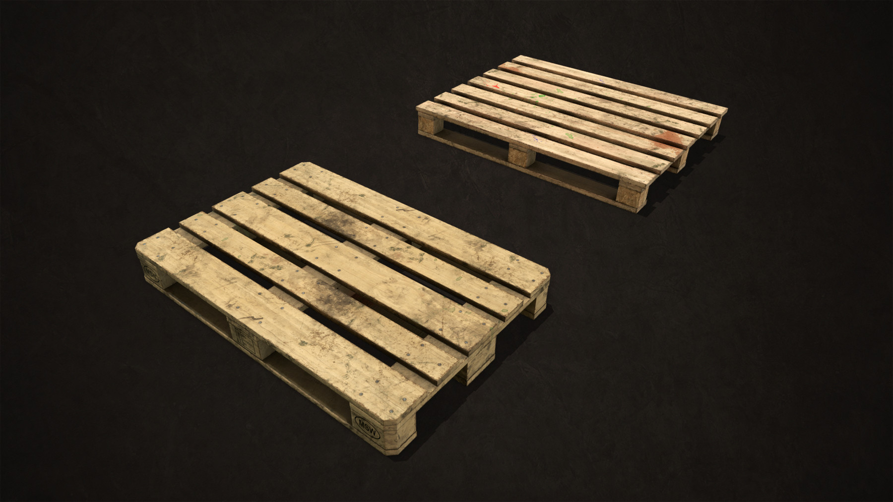 ArtStation - Wooden Pallets - Low Poly | Game Assets