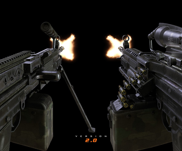 ArtStation - SBG Light Machine Gun | Game Assets