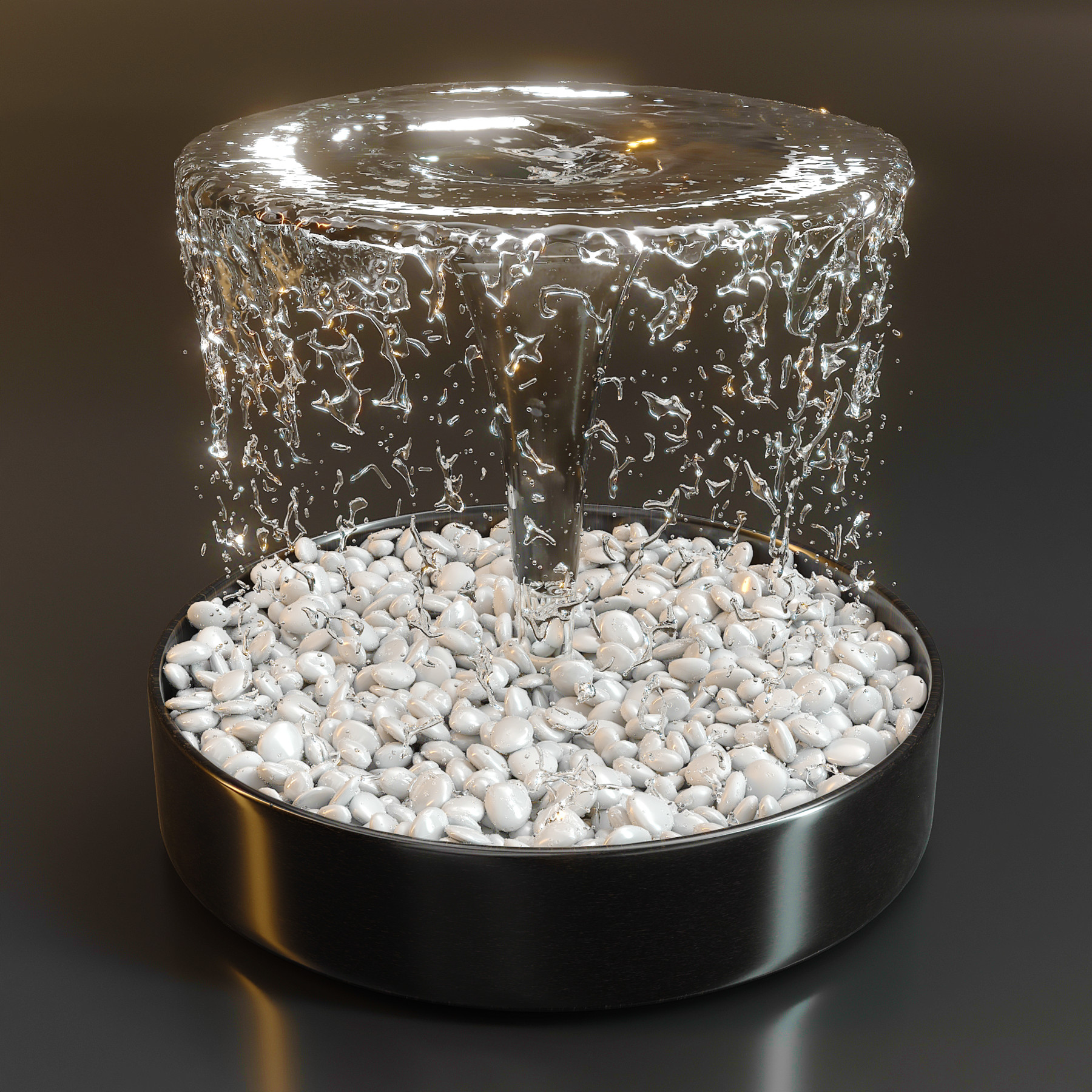 ArtStation - Modern water fountain with simulated stream 3D model ...