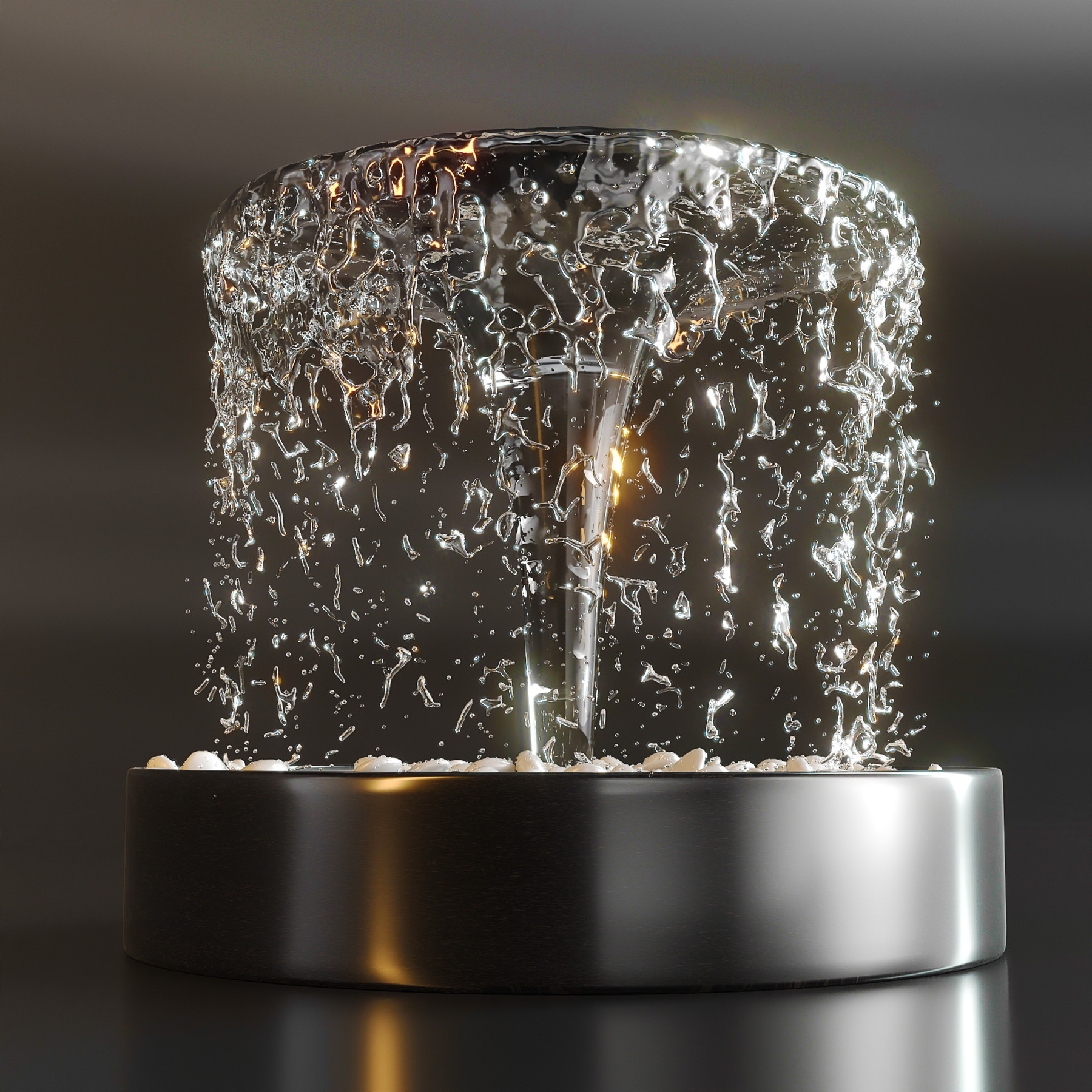 ArtStation - Modern water fountain with simulated stream 3D model ...