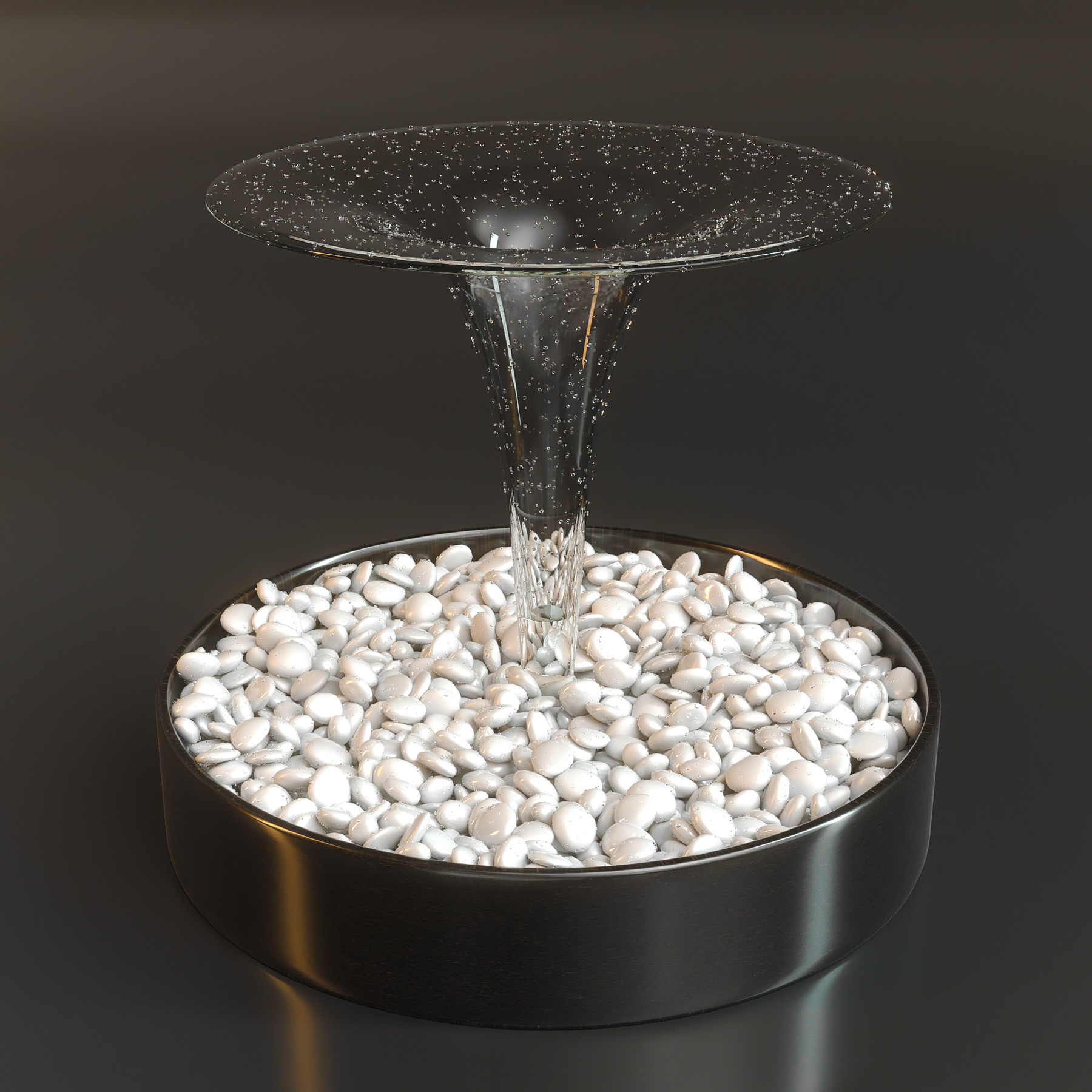 ArtStation - Modern water fountain with simulated stream 3D model ...