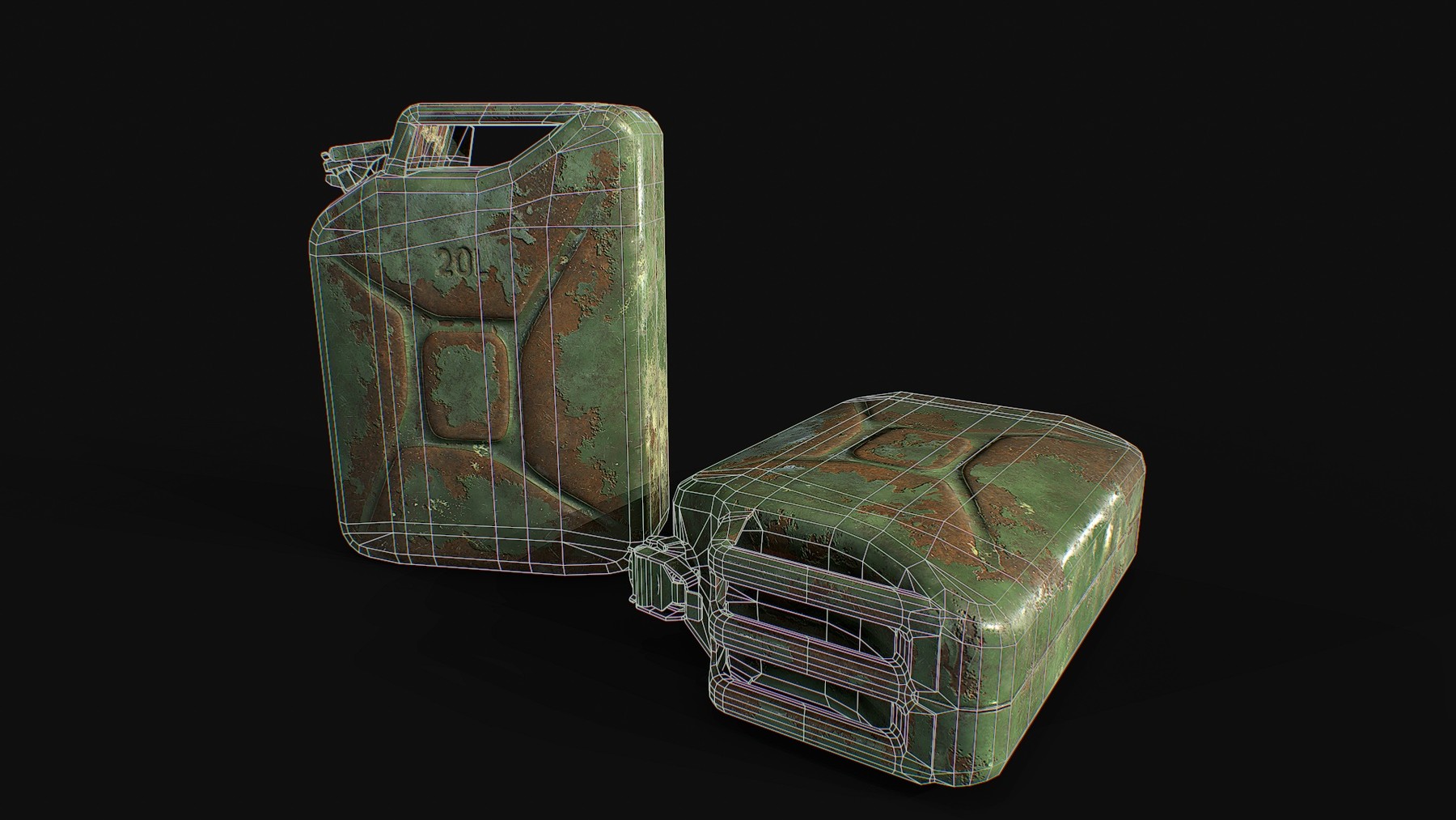 ArtStation - Steel Jerry Can Olive Green 20 Ltr Low-poly 3D model ...
