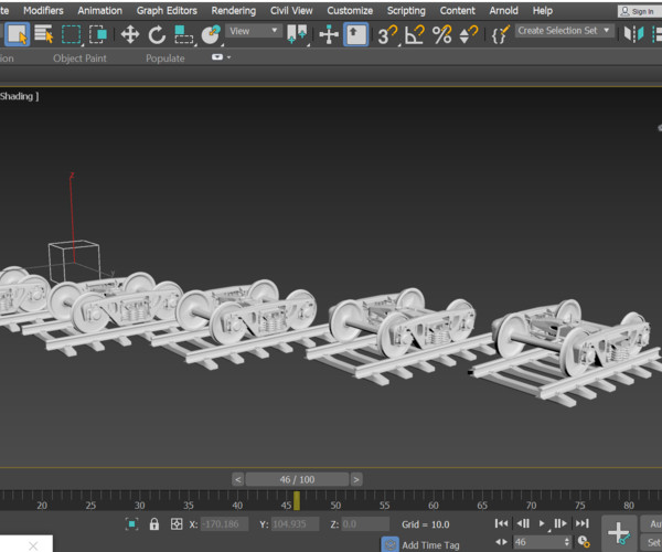 ArtStation - Railway freight Bogie Game ready | Game Assets