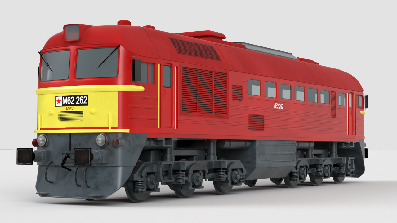 ArtStation - Diesel locomotive m62 3D model | Game Assets