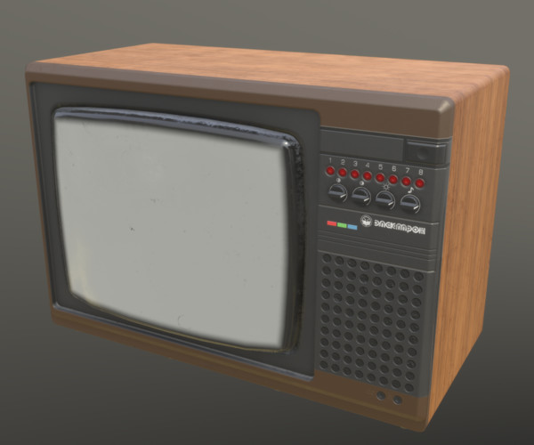 ArtStation - Retro Soviet TV Elektron Brown | Game Assets