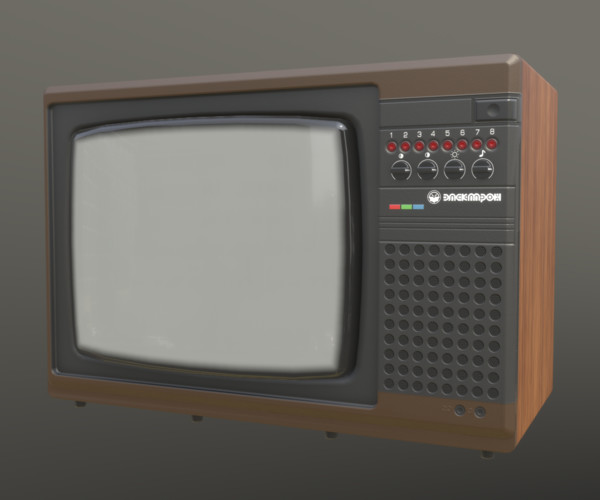 ArtStation - Retro Soviet TV Elektron Brown | Game Assets