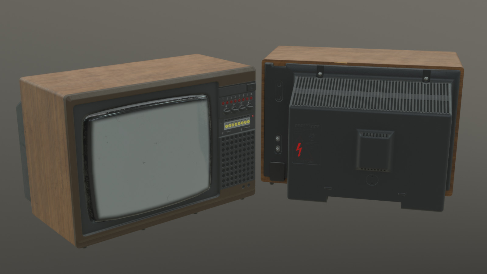 ArtStation - Retro Soviet TV Elektron Brown | Game Assets