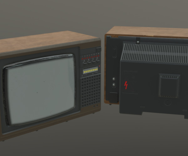 ArtStation - Retro Soviet TV Elektron Brown | Game Assets