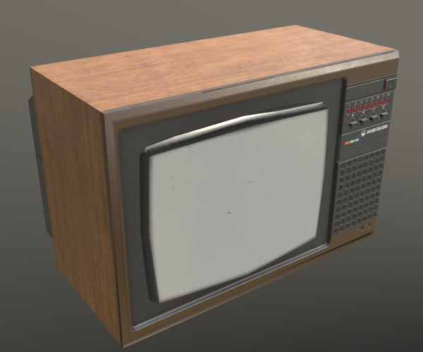 ArtStation - Retro Soviet TV Elektron Brown | Game Assets