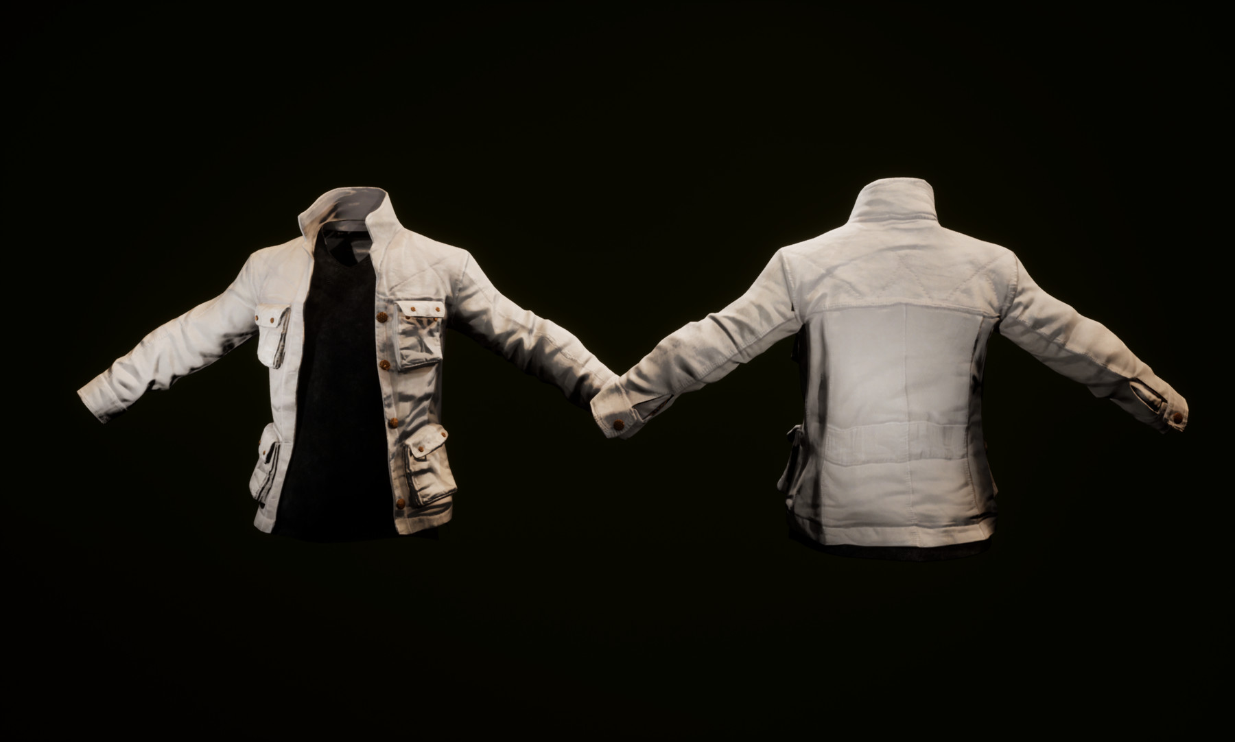 ArtStation - 2 game ready jackets (female and male) 4 variants each ...
