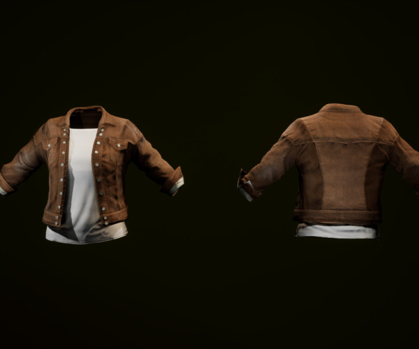 ArtStation - 2 game ready jackets (female and male) 4 variants each ...