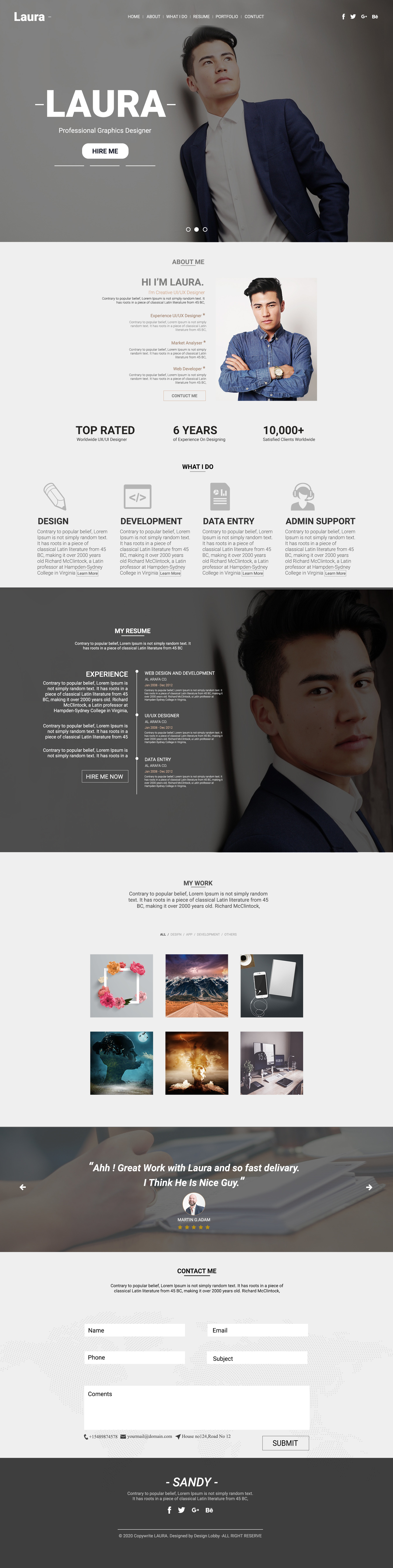 ArtStation - Laura - Portfolio Template PSD | Artworks
