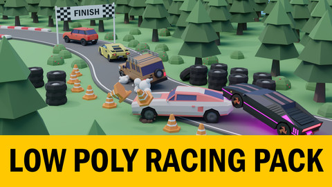 ArtStation - Low Poly Racing Pack | Game Assets