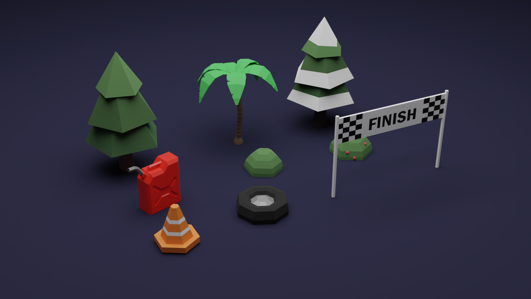 ArtStation - Low Poly Racing Pack | Game Assets