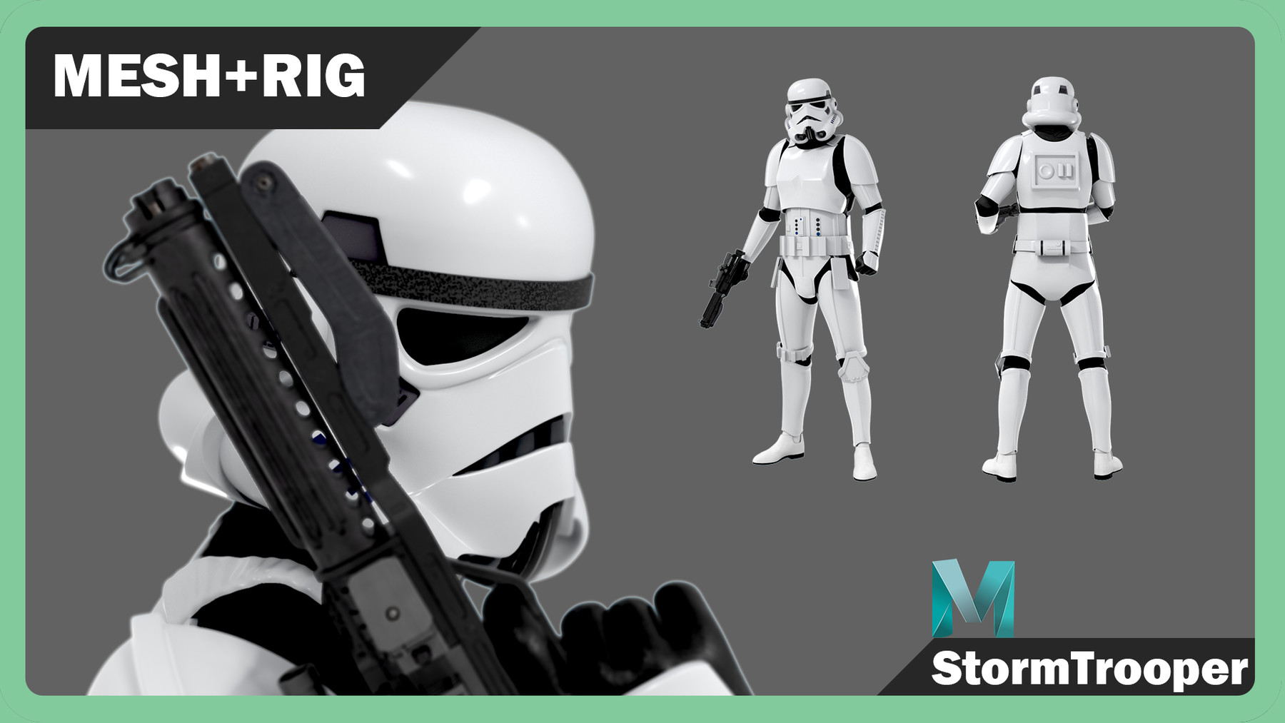 ArtStation - StormTrooper Rigged Textured Model 3D model | Resources