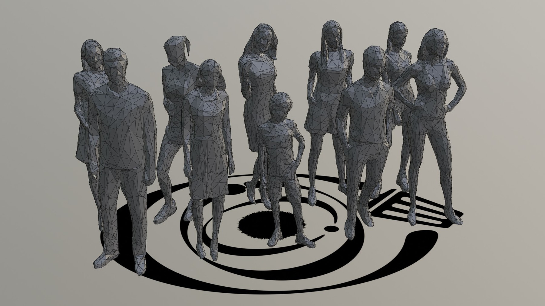 ArtStation - Low Poly People Pack 001 - 10 Pieces R | Resources
