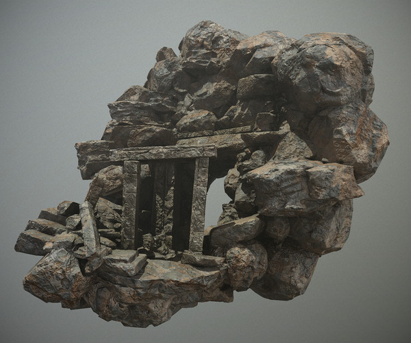 ArtStation - Cave Entrance Environment Prop | Game Assets